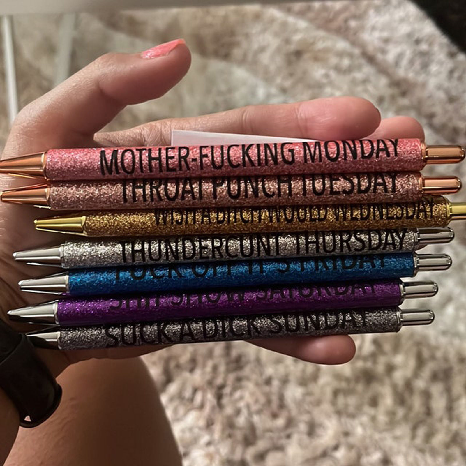 Buy Wholesale China 7pcs Funny Pens Ballpoint Pen Set Press European ...