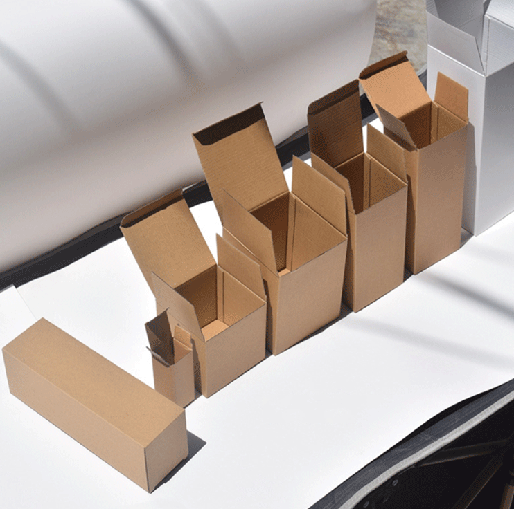 Custom Logo Printed Brown Craft Paper Corrugated Cardboard Shipping ...