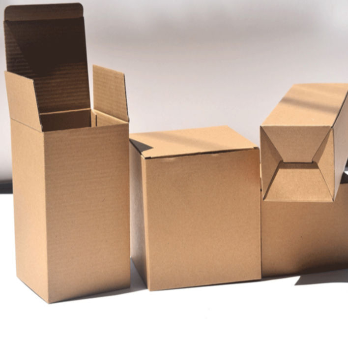 Custom Logo Printed Brown Craft Paper Corrugated Cardboard Shipping ...