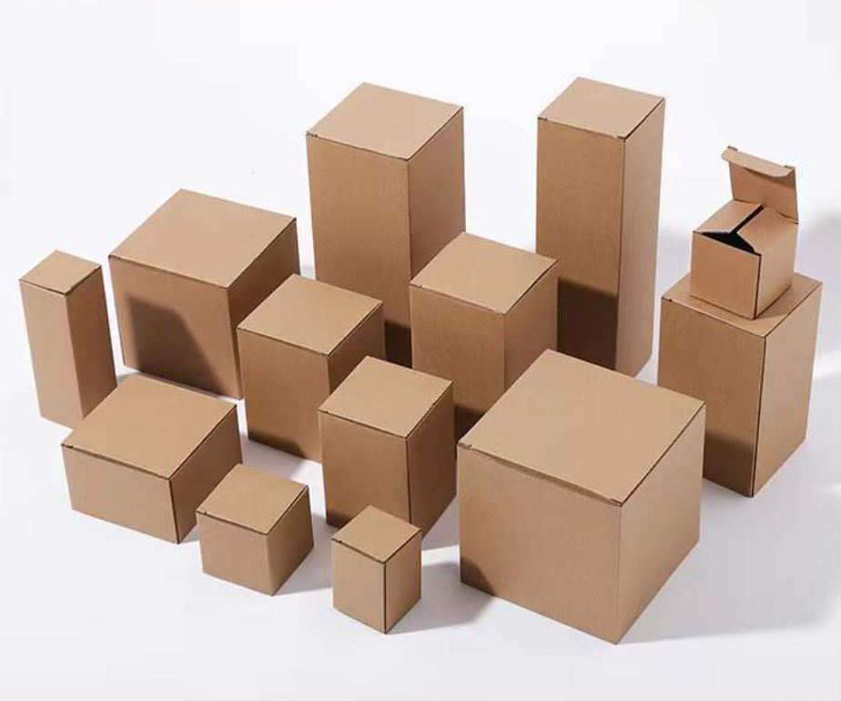 Custom Logo Printed Brown Craft Paper Corrugated Cardboard Shipping ...