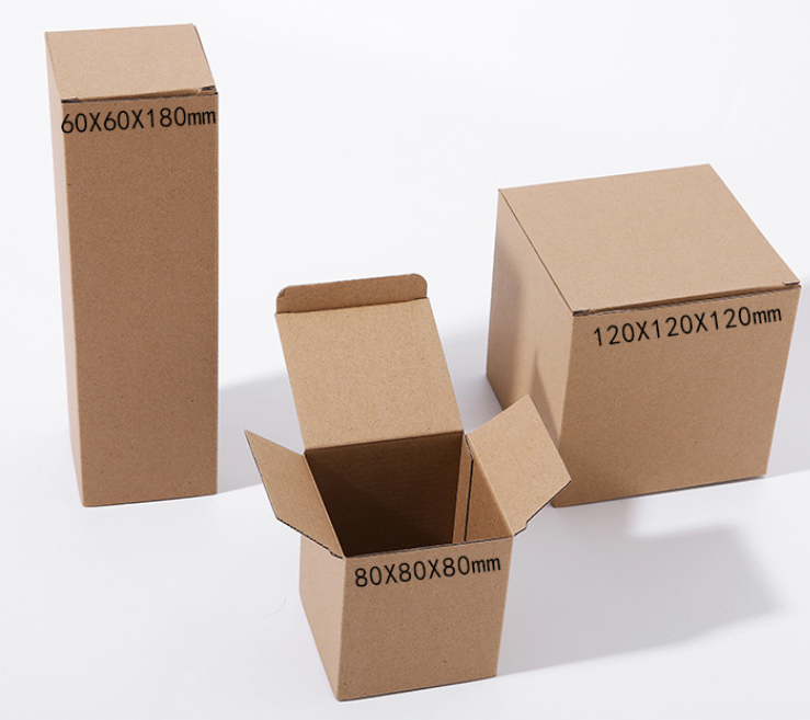 Custom Logo Printed Brown Craft Paper Corrugated Cardboard Shipping ...