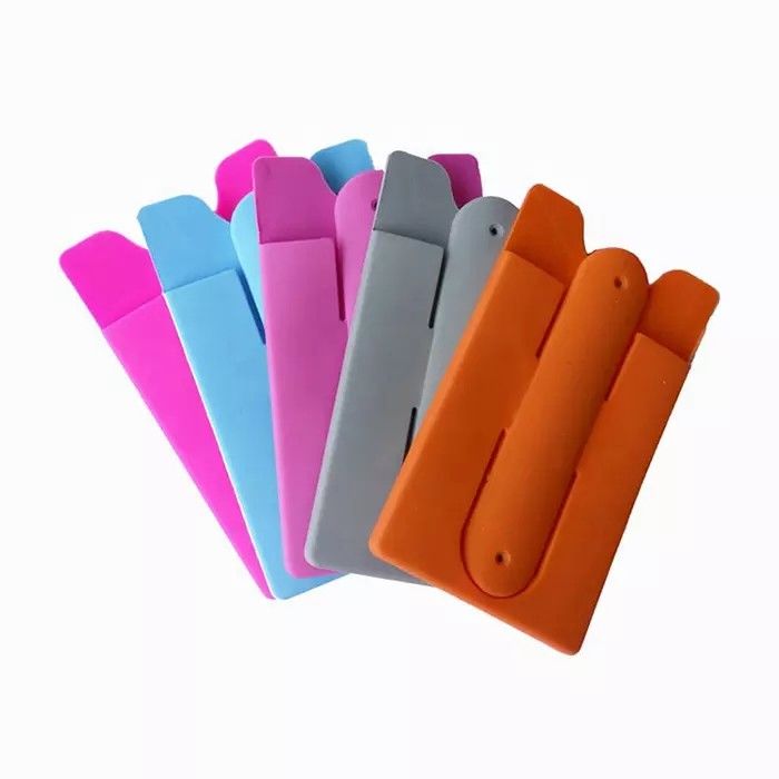 Promotional Customized Printing Silicone Mobile Phone Card Holder Cell ...