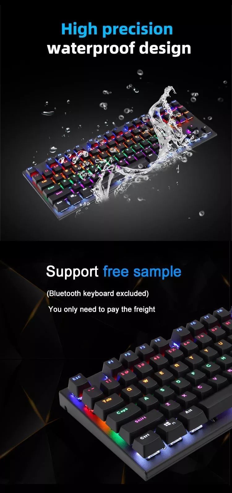 Wired Rgb Computer Bluetooth Gaming Mechanical Keyboards - Buy China ...