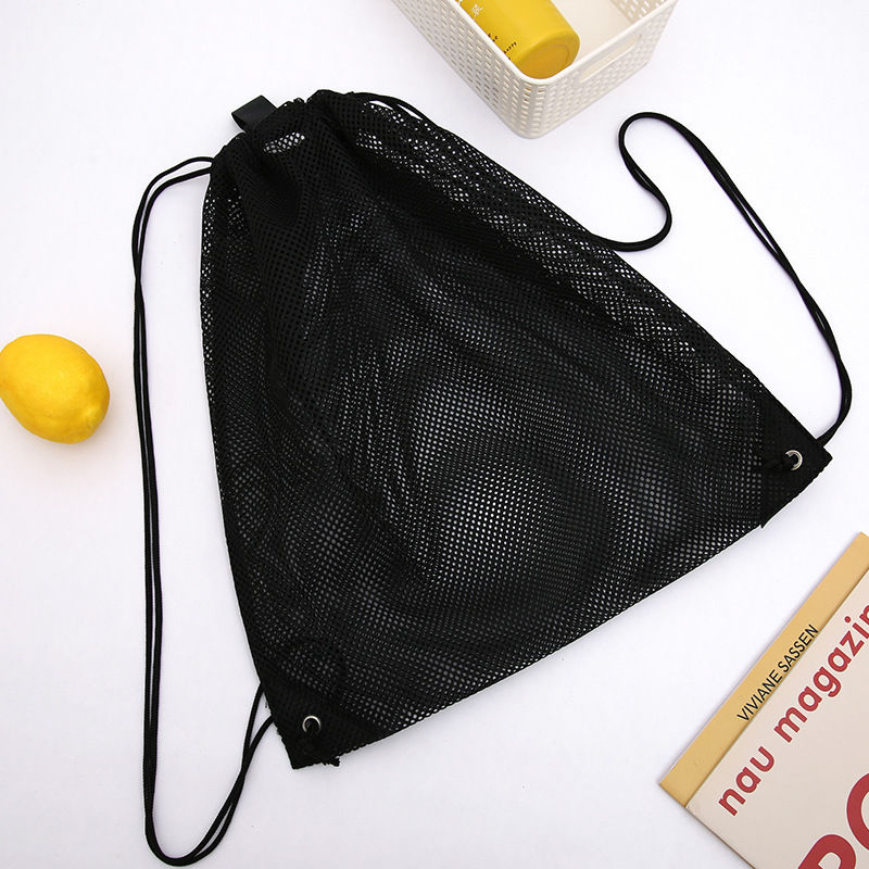 Heavy Duty Mesh Drawstring Backpack Multi-function Ventilated Soccer Ball Bag, Sports Equipment ...
