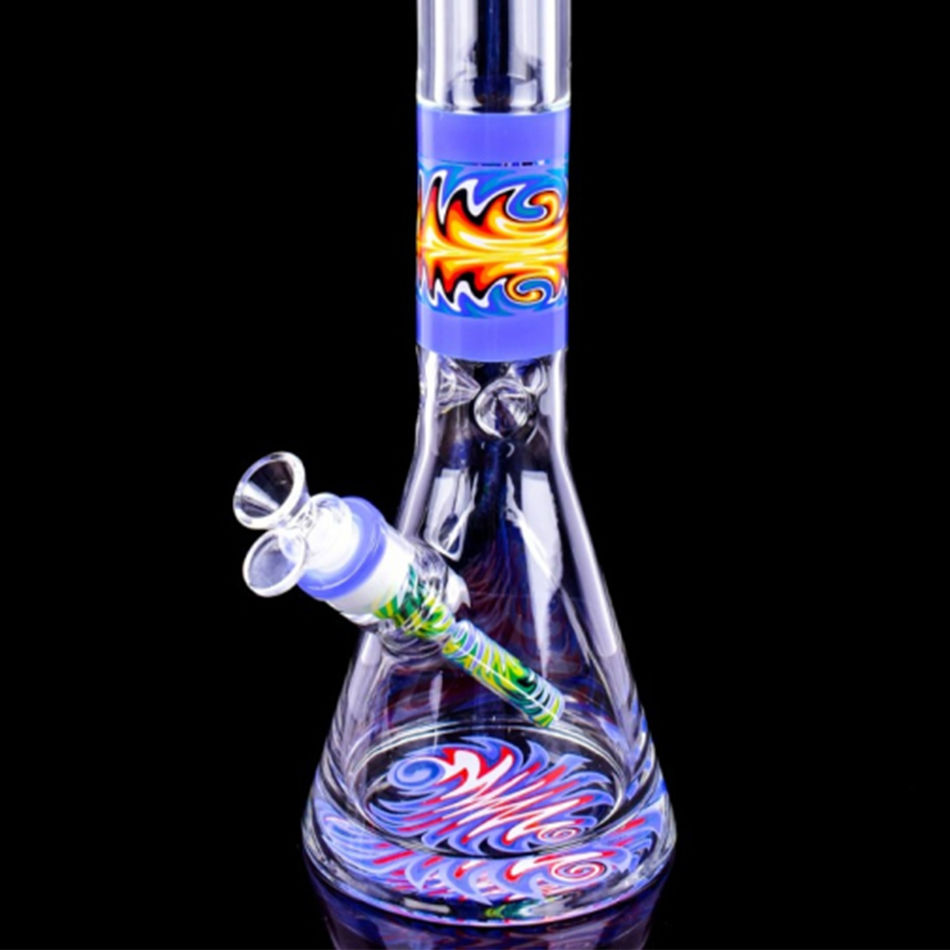 Buy Wholesale China 18 Inches Retro Tube Glass Blue Beaker Bong Wig Wag Water Pipe & Wig Wag ...