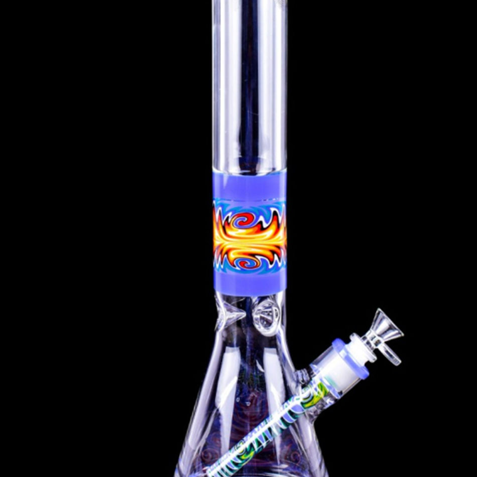 Buy Wholesale China 18 Inches Retro Tube Glass Blue Beaker Bong Wig Wag ...