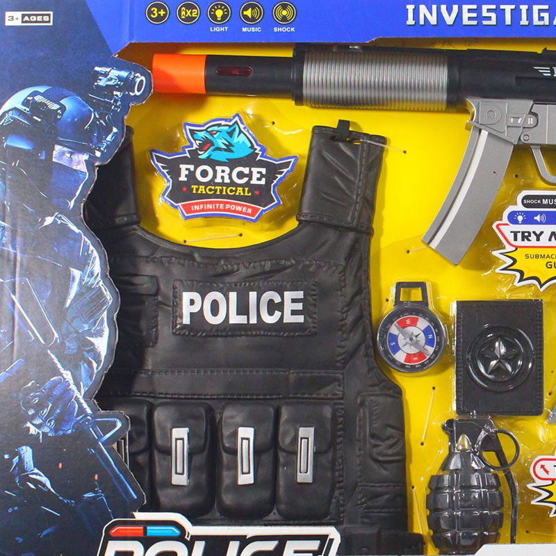Hw Toys Plastic Toy Police Pretend Game Suit Role-playing Game Children ...