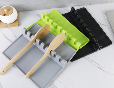 Buy Wholesale China Amazon Silicone Utensil Rest With Drip Pad For ...