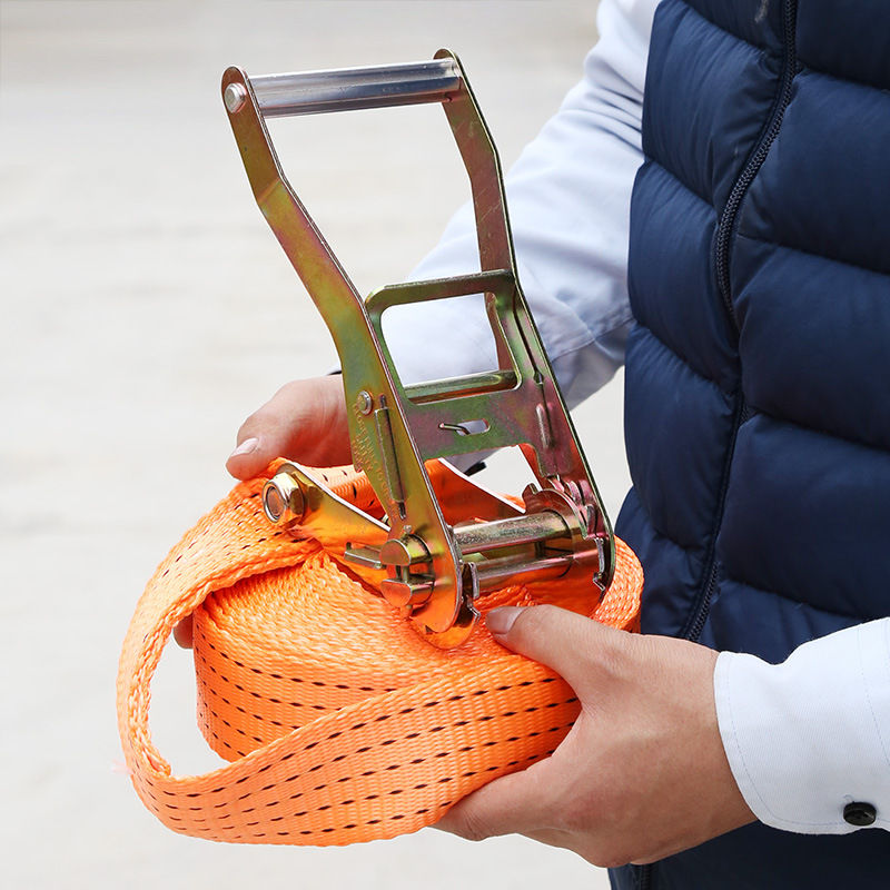 Buy Wholesale China 5m 5t Handle Cargo Ratchet Strap With Steel Hook ...