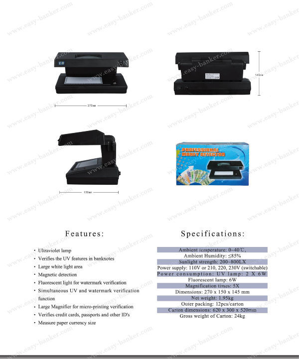 Buy Wholesale China Fake Money Detector Uv Light / Watermark ...