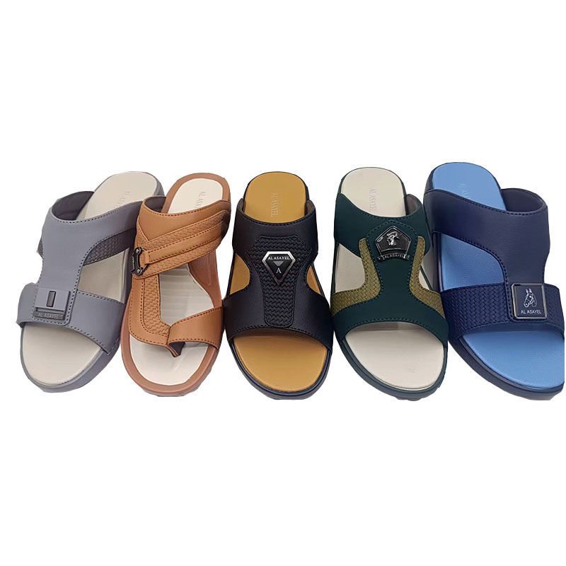 Buy China Wholesale Slippers For Men Professional Pu Rubber Leather ...