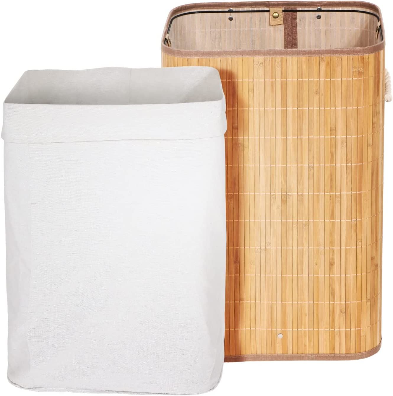 Wholesale Laundry Hamper Removable Liner Natural Bamboo Woven Laundry ...