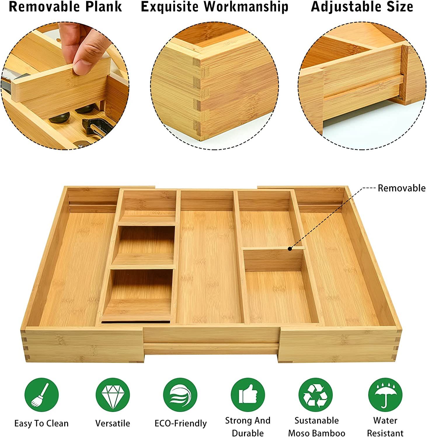 Buy China Wholesale Drawer Dividers Cutlery Tray Silverware Organizer ...