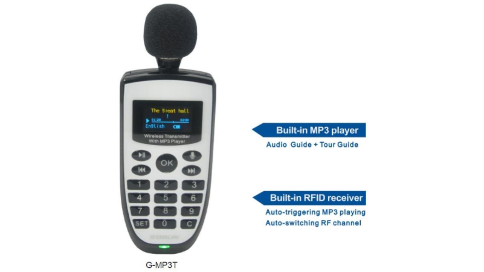 Uhf Wireless Transmitter G-mp3t With Mp3 Player - Buy China Wholesale ...