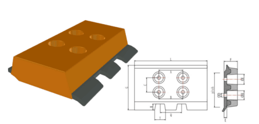 Buy Wholesale China Rubber Pads Rubber Track Pads For Crawler ...