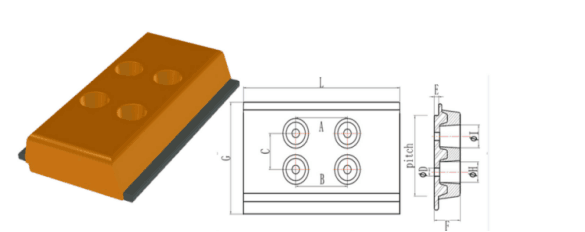 Buy Wholesale China Rubber Pads Rubber Track Pads For Crawler ...