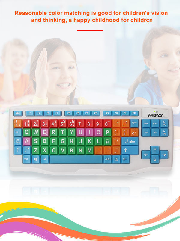 Buy Wholesale China Big Large Letter Key Russian Layout Kids Wireless ...