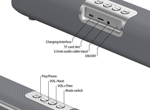 Computer Sound Bar 2*8 W ,3600mah With Tf,aux ,mic Handsfree Calling ...