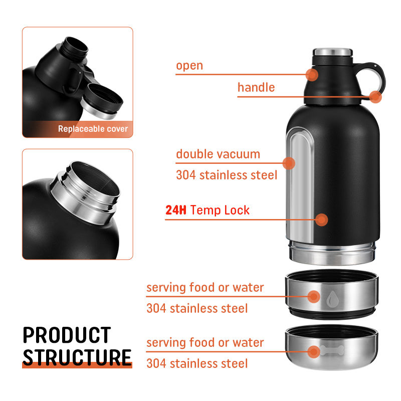 Buy Wholesale China 32oz 64oz Bpa Free Stainless Steel Dog Water Bottle Pet Dog Travel Water ...