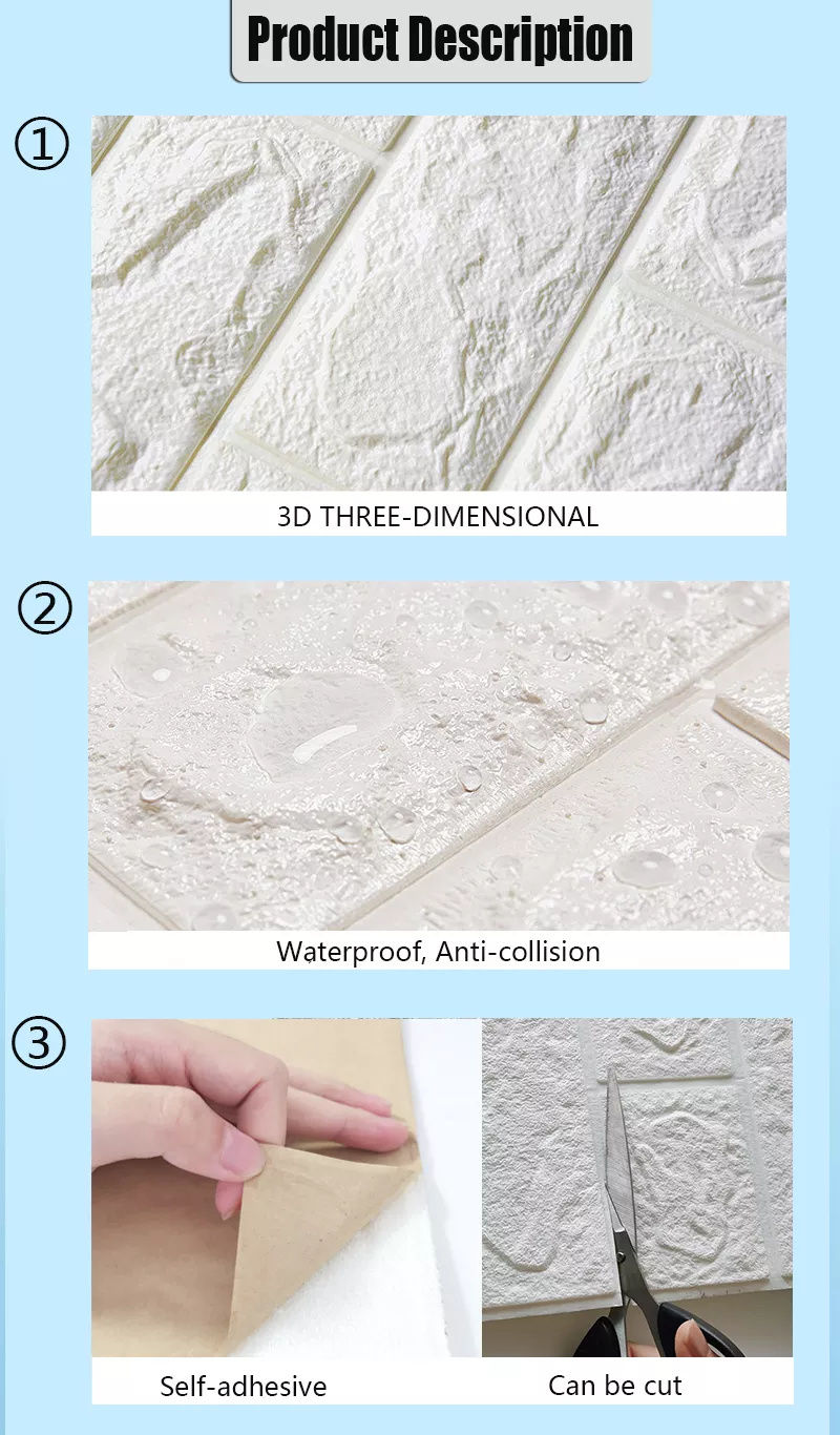 3d Wallpaper Self Adhesive Xpe Foam Cheap Wholesale Home Room Decor ...