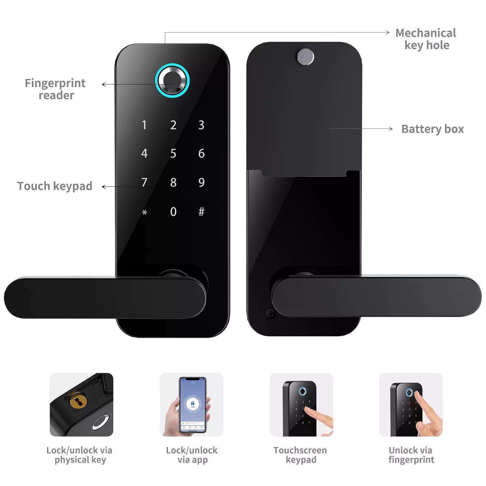 Buy Wholesale China Digital Password Handle Door Lock App Factory ...