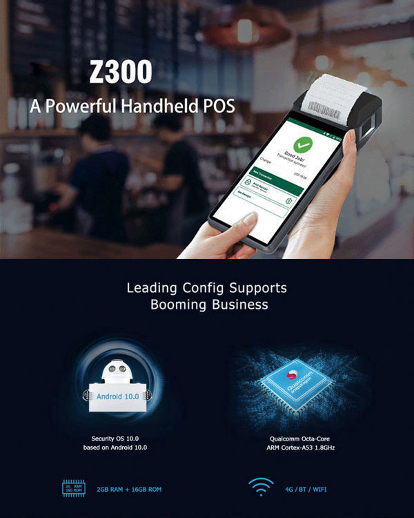 4g Android Handheld Pos With Printer Terminal For Android Restaurant ...