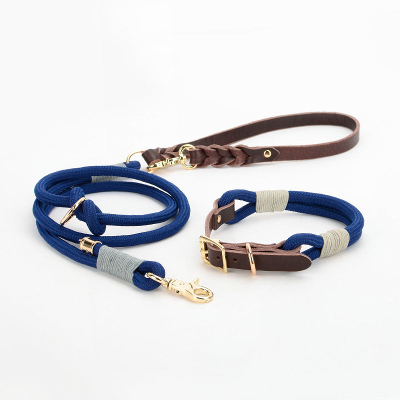Wholesale Plain Breakaway Pet Nylon Material Rope Leather Dog Rope Slip ...