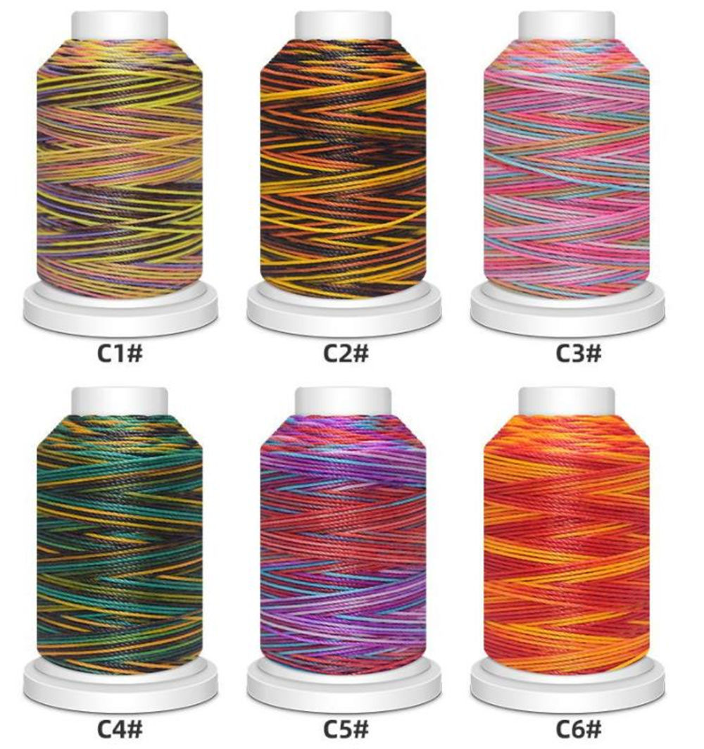 Wholesale 30 Colors Gradient Color Polyester Material Round Waxed ...