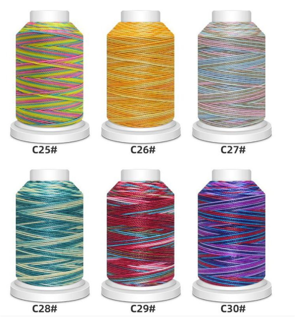 Wholesale 30 Colors Gradient Color Polyester Material Round Waxed ...