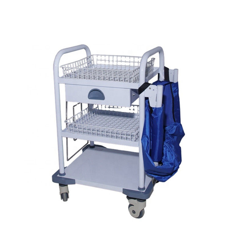 Bt-slt015 Cheap Hospital Mobile Steel Linen Trolley Laundry Hamper Cart ...
