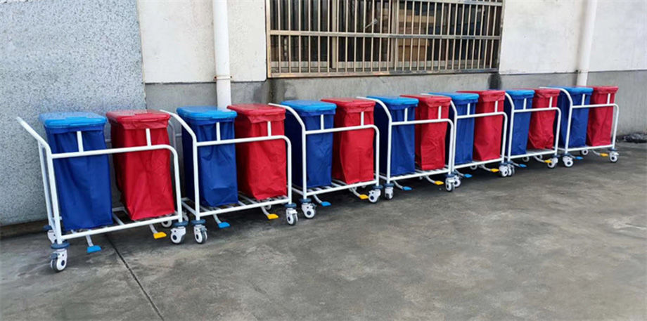 Bt-slt015 Cheap Hospital Mobile Steel Linen Trolley Laundry Hamper Cart ...