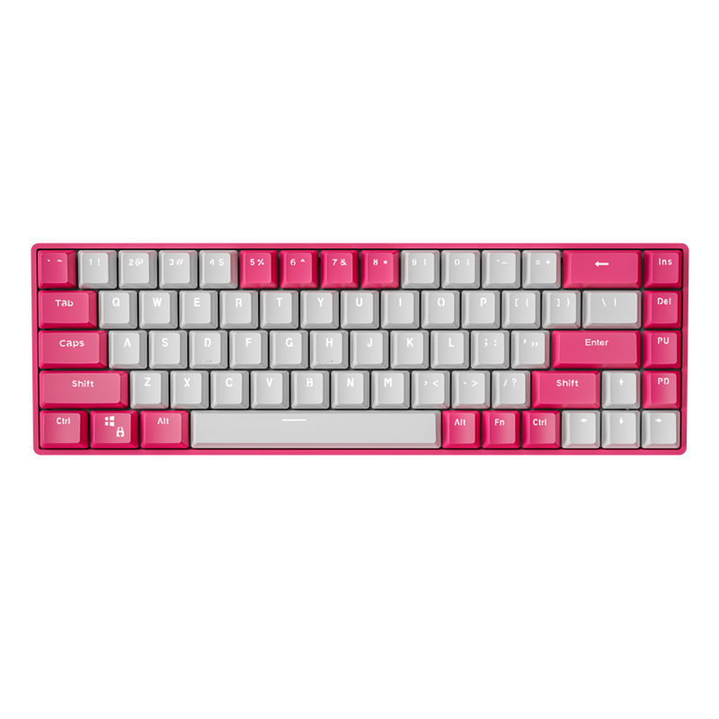 Mini Portable Mechanical Keyboard With Colorful Keycap，68 Keys 2.4g+bt ...