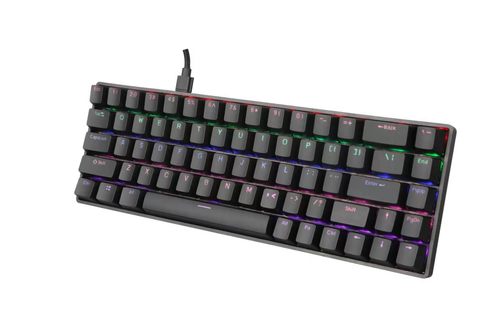 Mini Portable Mechanical Keyboard With Colorful Keycap，68 Keys 2.4g+bt ...
