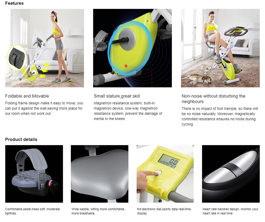 Buy Wholesale China Indoor Stationary Upright Fitness Folding Magnetic ...