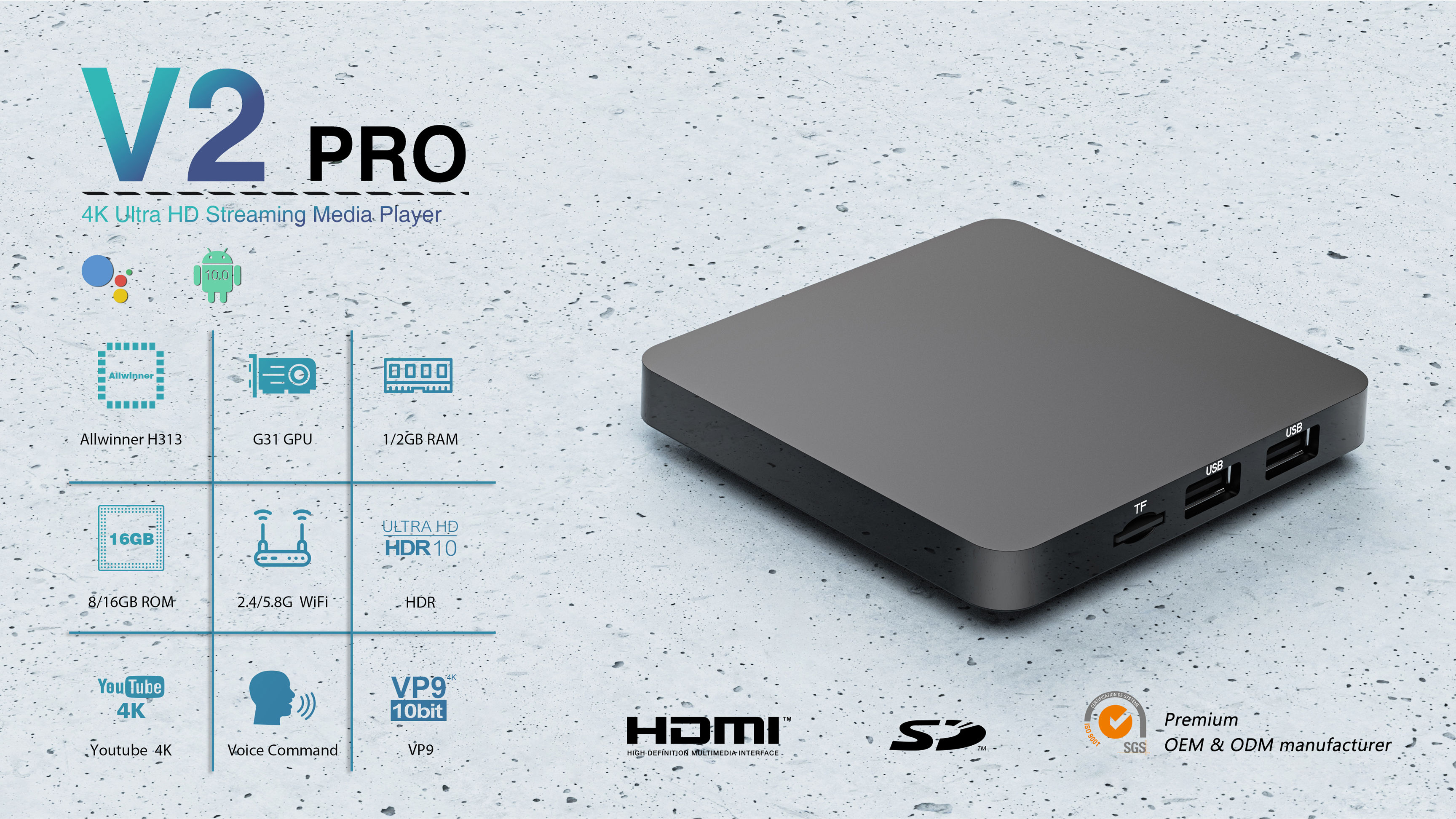 Iptv Set Top Box, Smart Iptv Box Allwinner H313 2gb 16gb Support 2.4g 5 ...