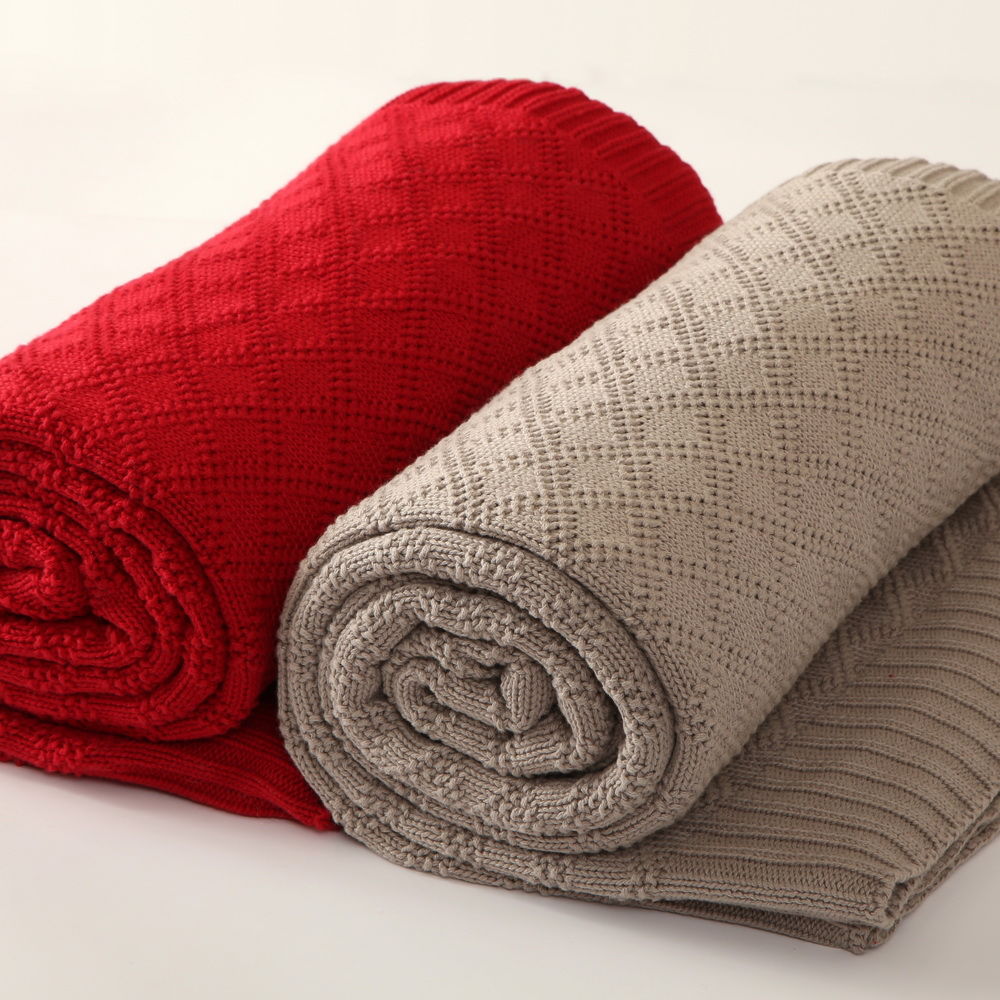 Buy Standard Quality China Wholesale 100% Combed Cotton Knit Throw $10. ...
