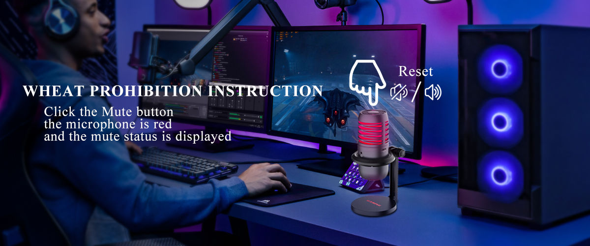 Buy Wholesale China Xzcolorful 7-color Rgb Gaming Microphone Cardioid ...