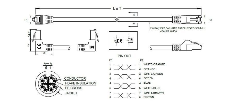 Buy Wholesale Hong Kong SAR Eu Compliance Network Cable Cat 6a U/utp ...