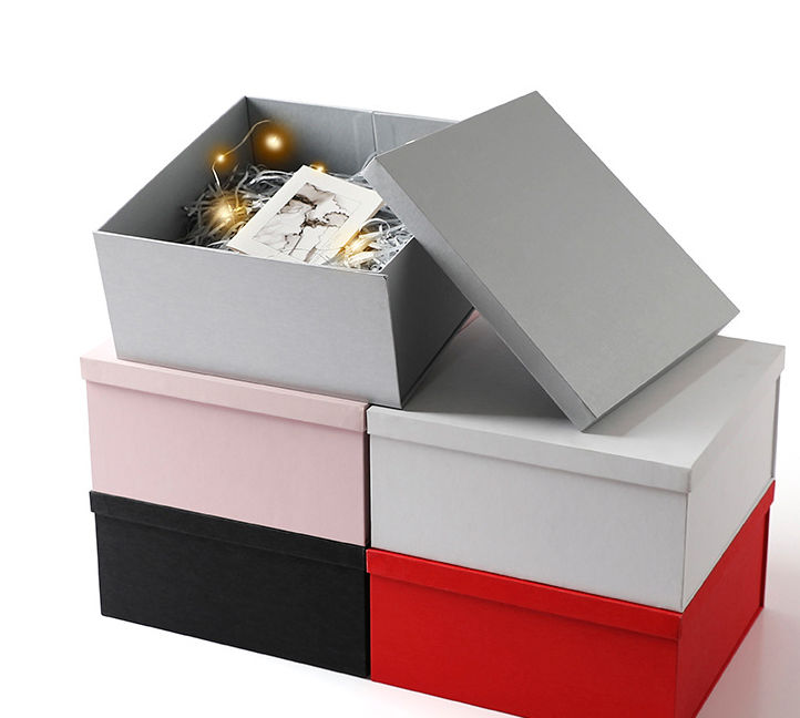 Custom Logo Rigid Cardboard Paper Packaging 2 Piece Lid And Based Gift ...