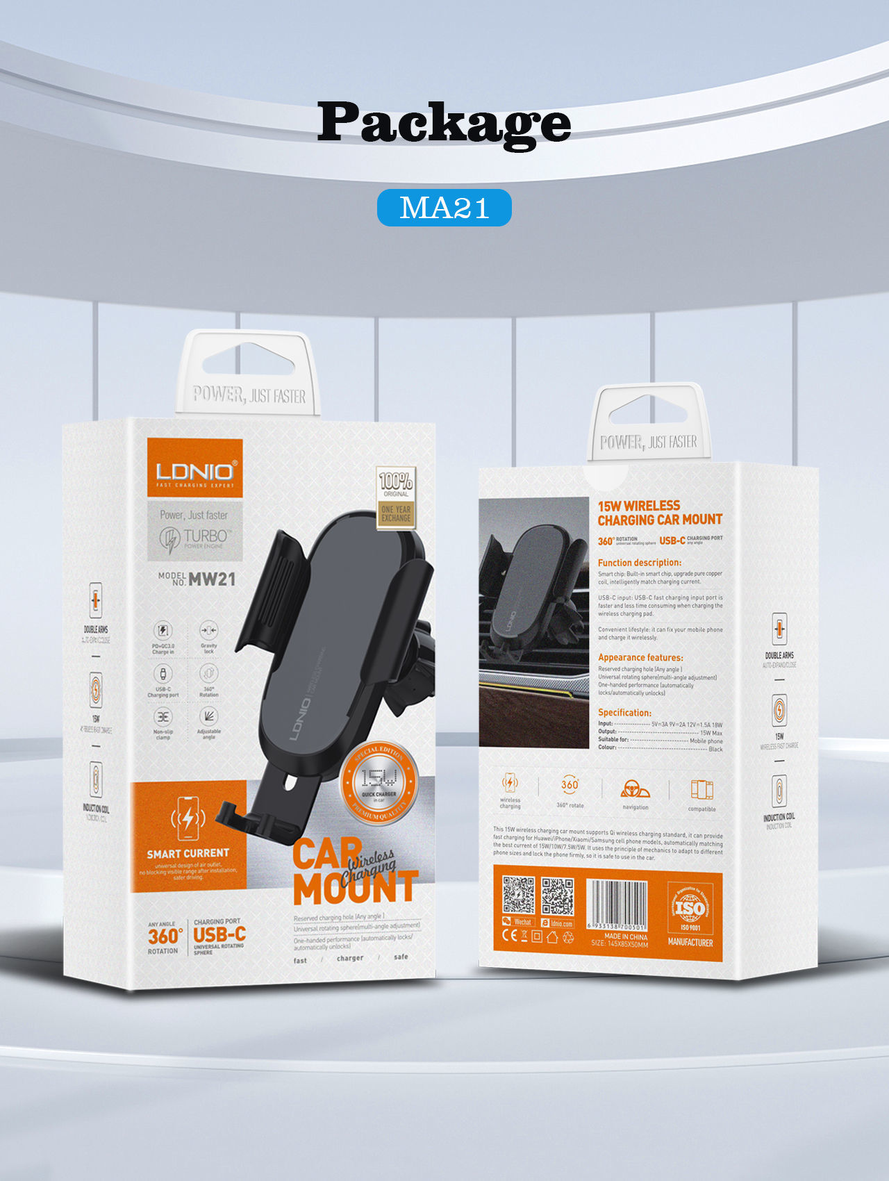 Buy Wholesale China Ldnio Mw21 Metal Car Holder 15w Wireless Charger Mobile Phone Holder Gravity ...