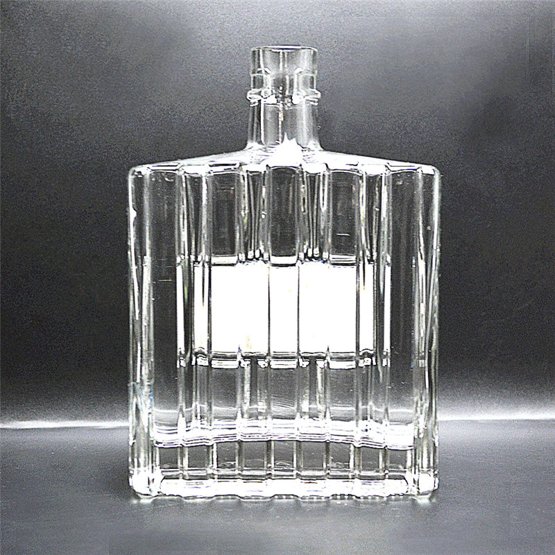 Buy Wholesale China Wholesale Embossed Square Empty 750ml Glass Liquor ...