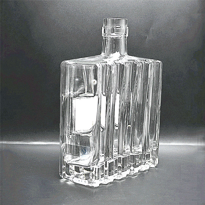 Buy Wholesale China Wholesale Embossed Square Empty 750ml Glass Liquor ...