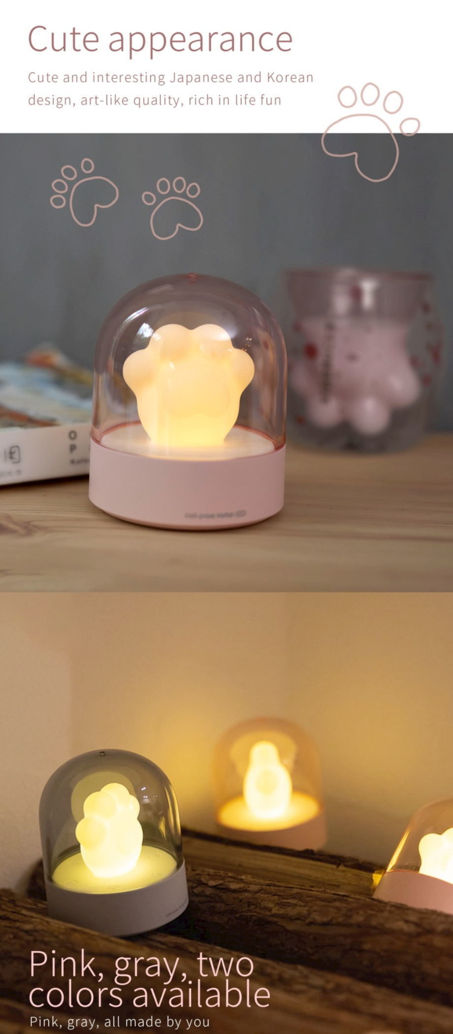 New Arrivals Mini Usb Cat Claw Music Box For Kid Led Lamp Night Lights ...
