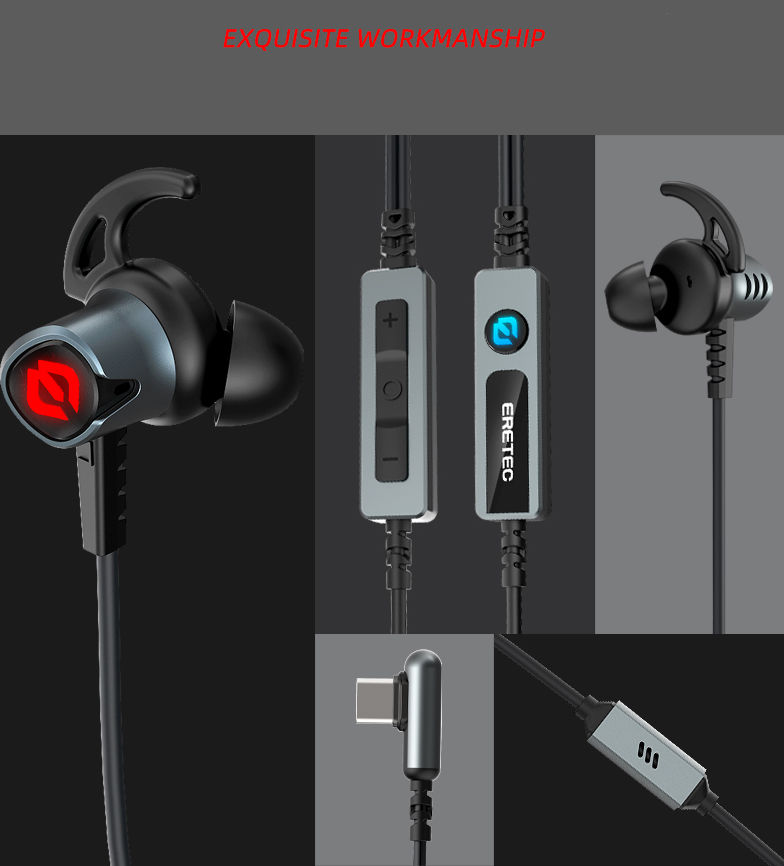 Buy Wholesale China Metallic Wired Headphones In Ear Earphones Metalic ...