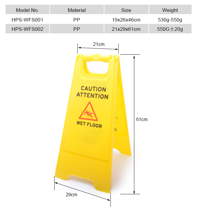 Buy Wholesale China Plastic Warning Yellow Caution Sign Blank Wet Floor ...