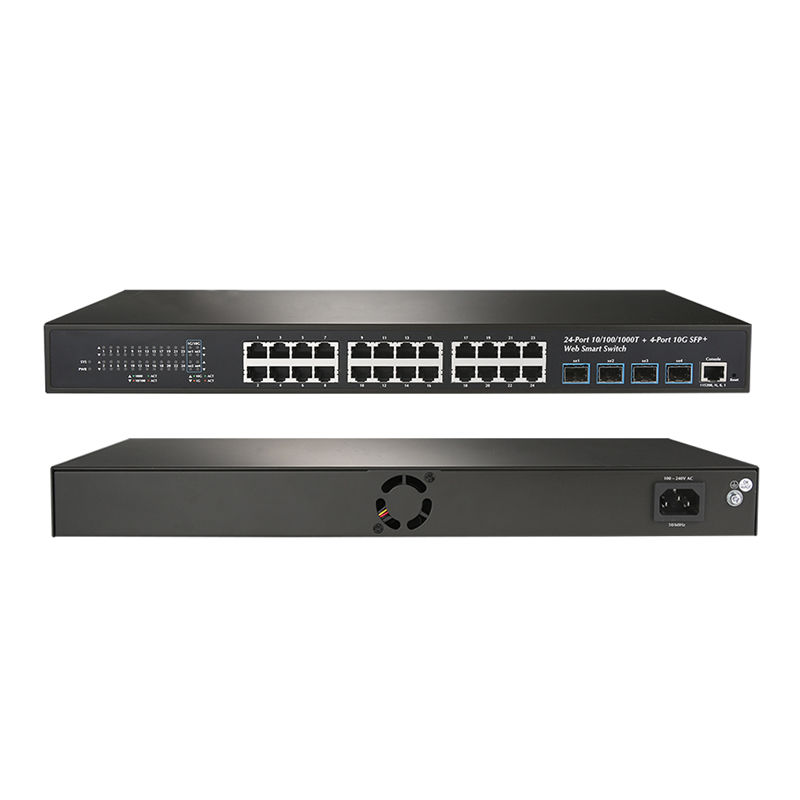 24-port 10/100/1000t + 4-port 10g Sfp+ Managed Web Smart Switch - China ...