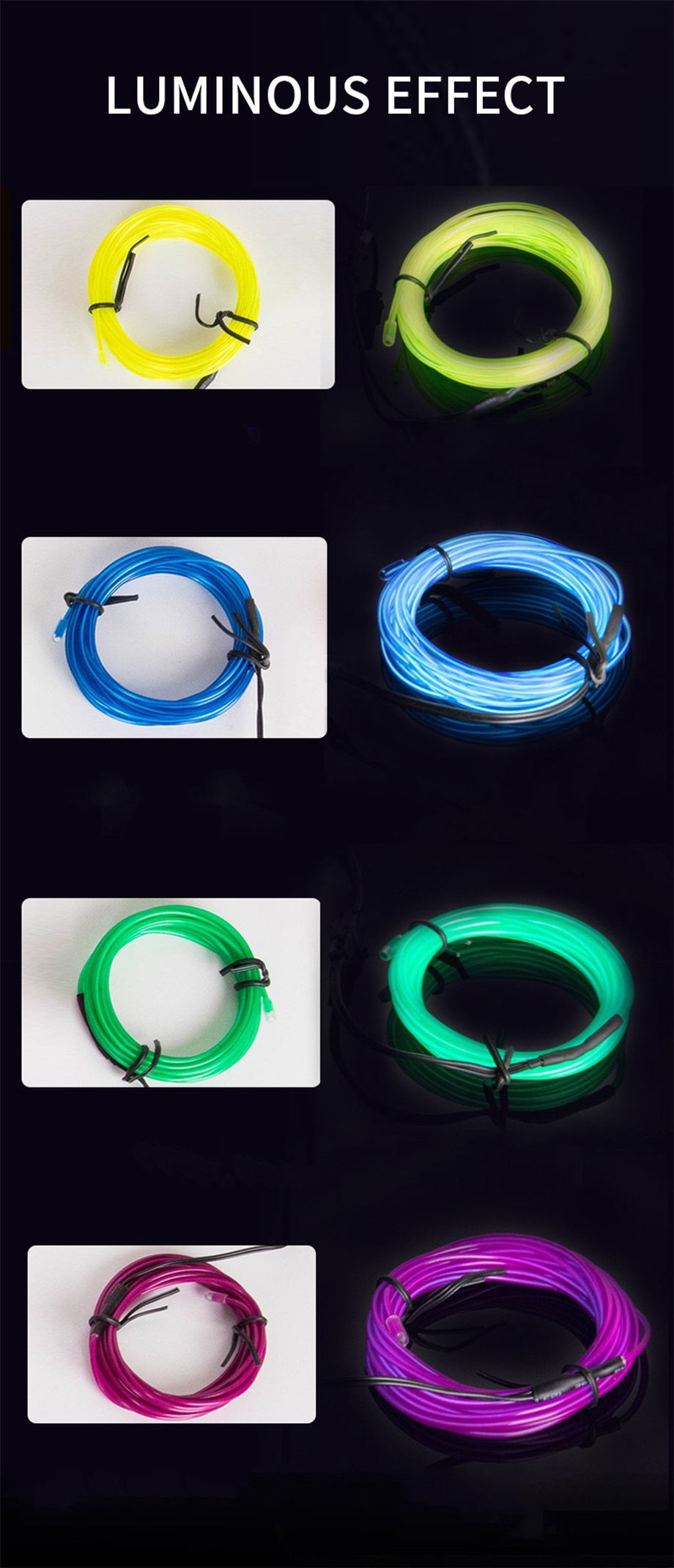 Buy Wholesale China Neon Strip Flexible El Wiring Car Interior Led ...