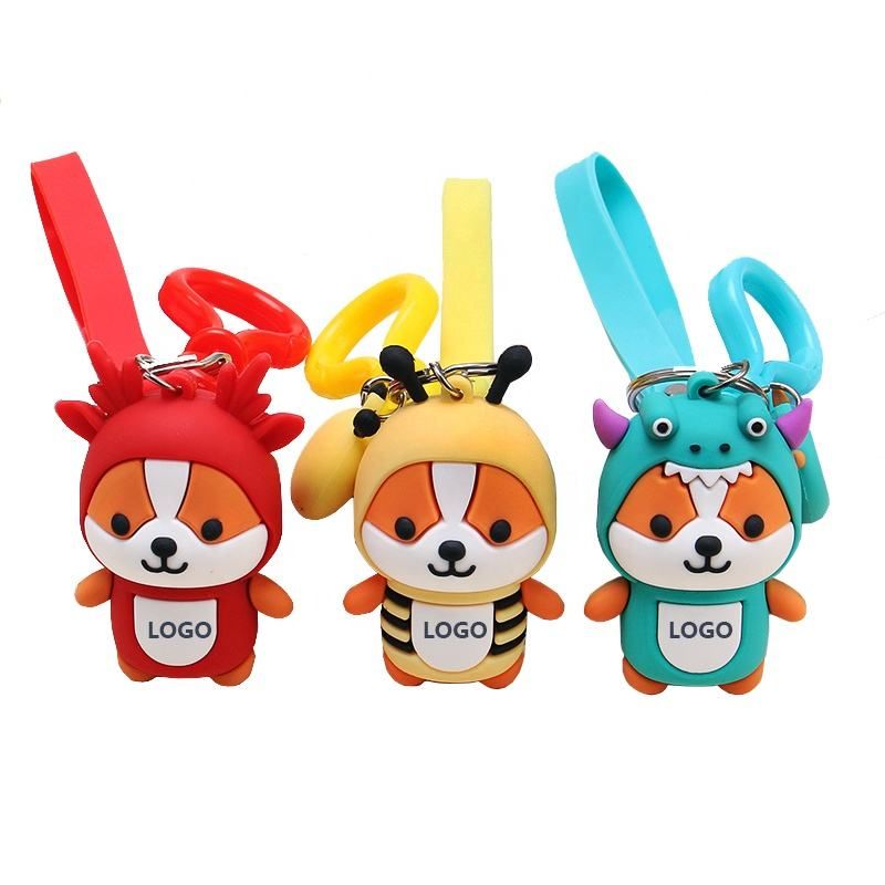 Buy Wholesale China 3d Keychains Custom Cartoon Keyring Real Soft 3d ...