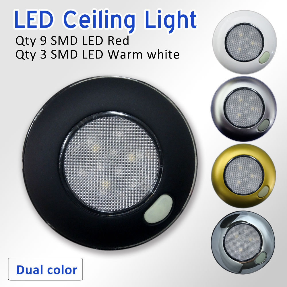 Buy Wholesale Taiwan 3" Round Led Light Dual Color Light W/ Switch Dome ...