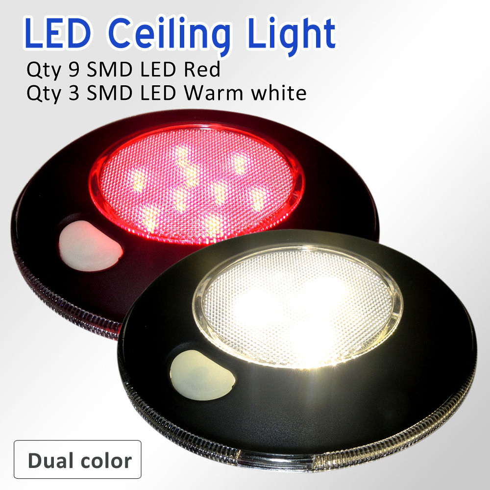 Buy Wholesale Taiwan 3" Round Led Light Dual Color Light W/ Switch Dome ...